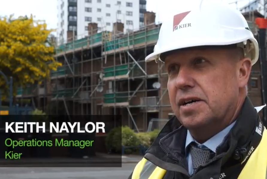 Keith Naylor of Kier discussing the Sheffield Social Housing Project
