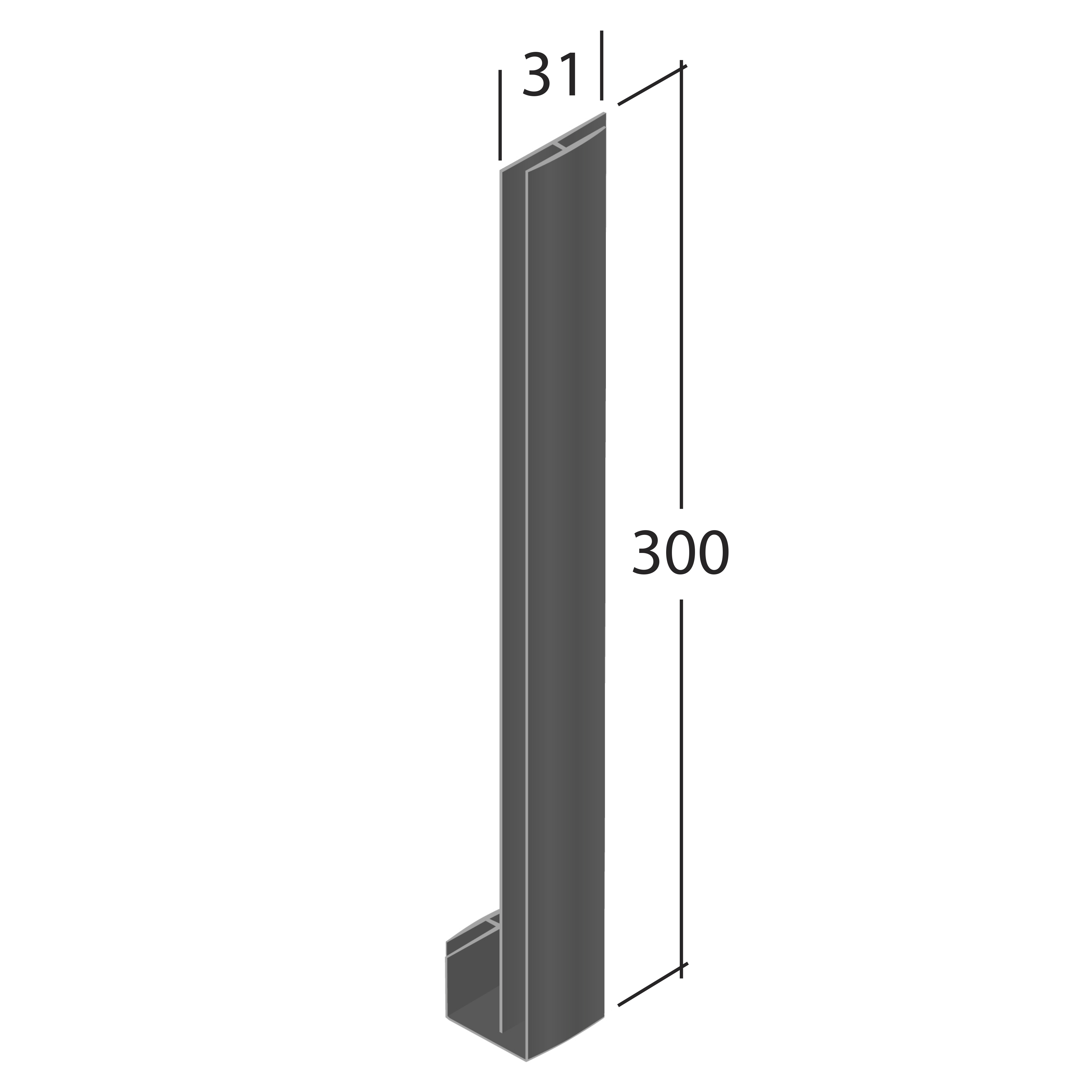 H-Section Joint trim Type C 300mm
