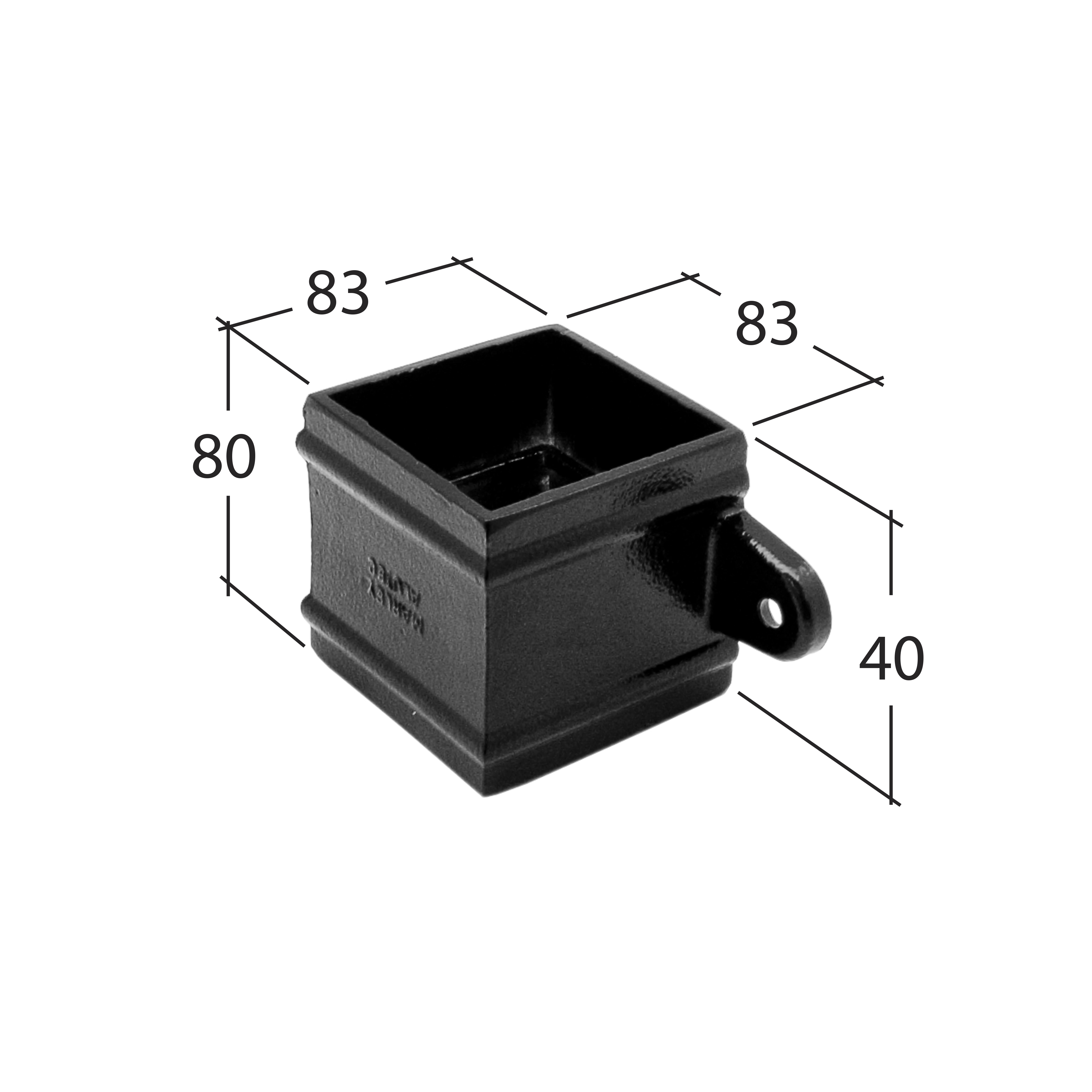 72mm Square Eared Pipe Socket