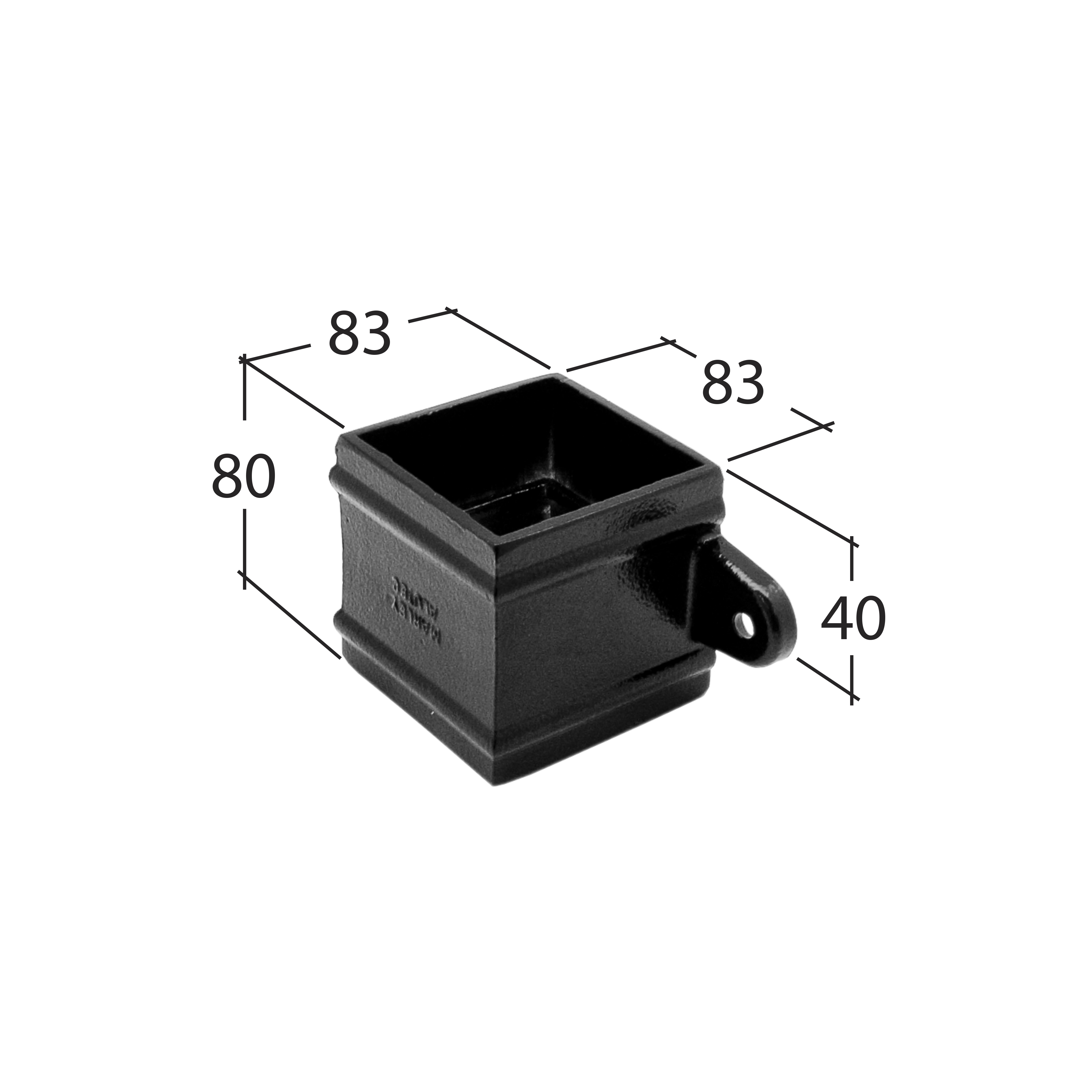 102x76mm Rectangle Eared Pipe Socket