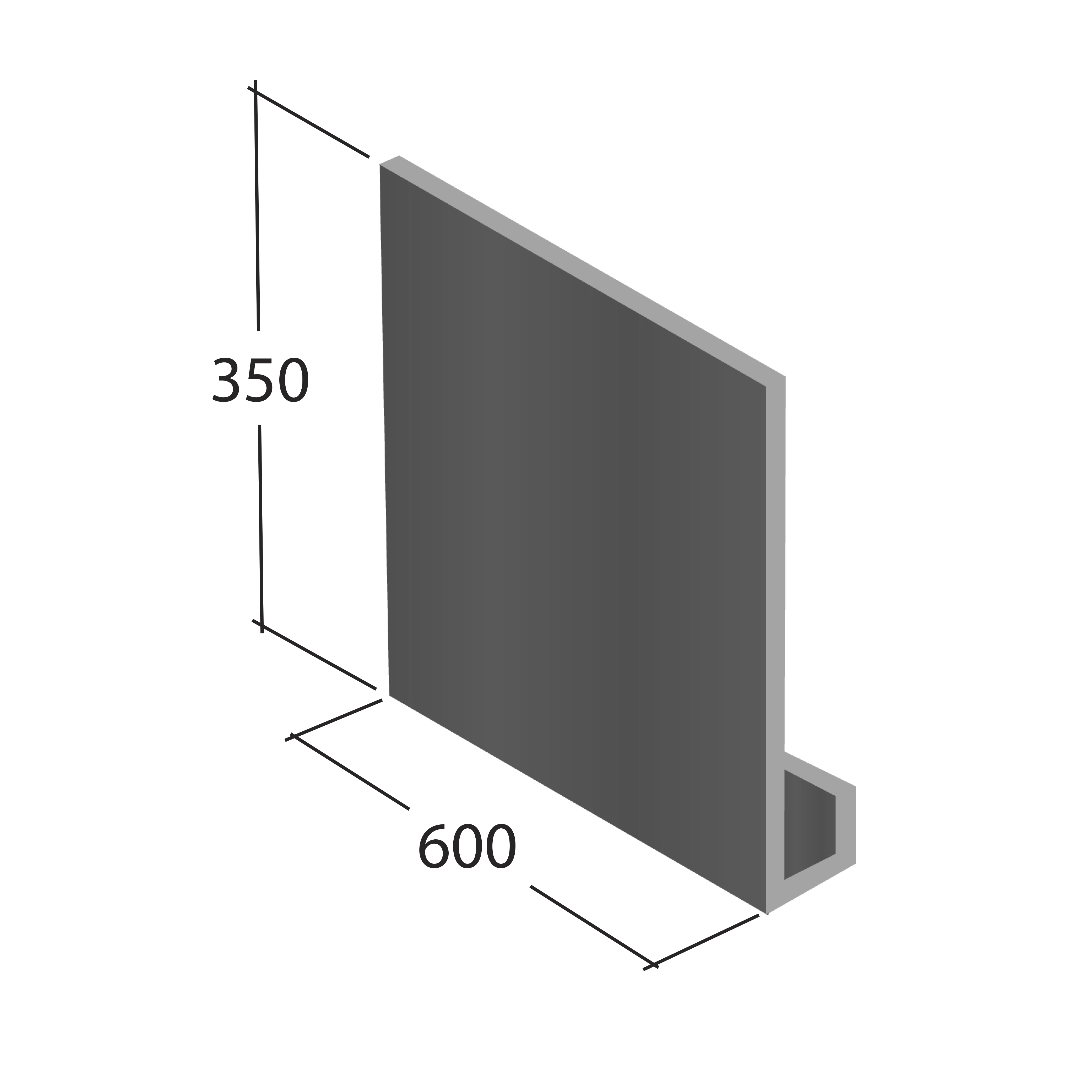 Gable box end, 350 x 600mm