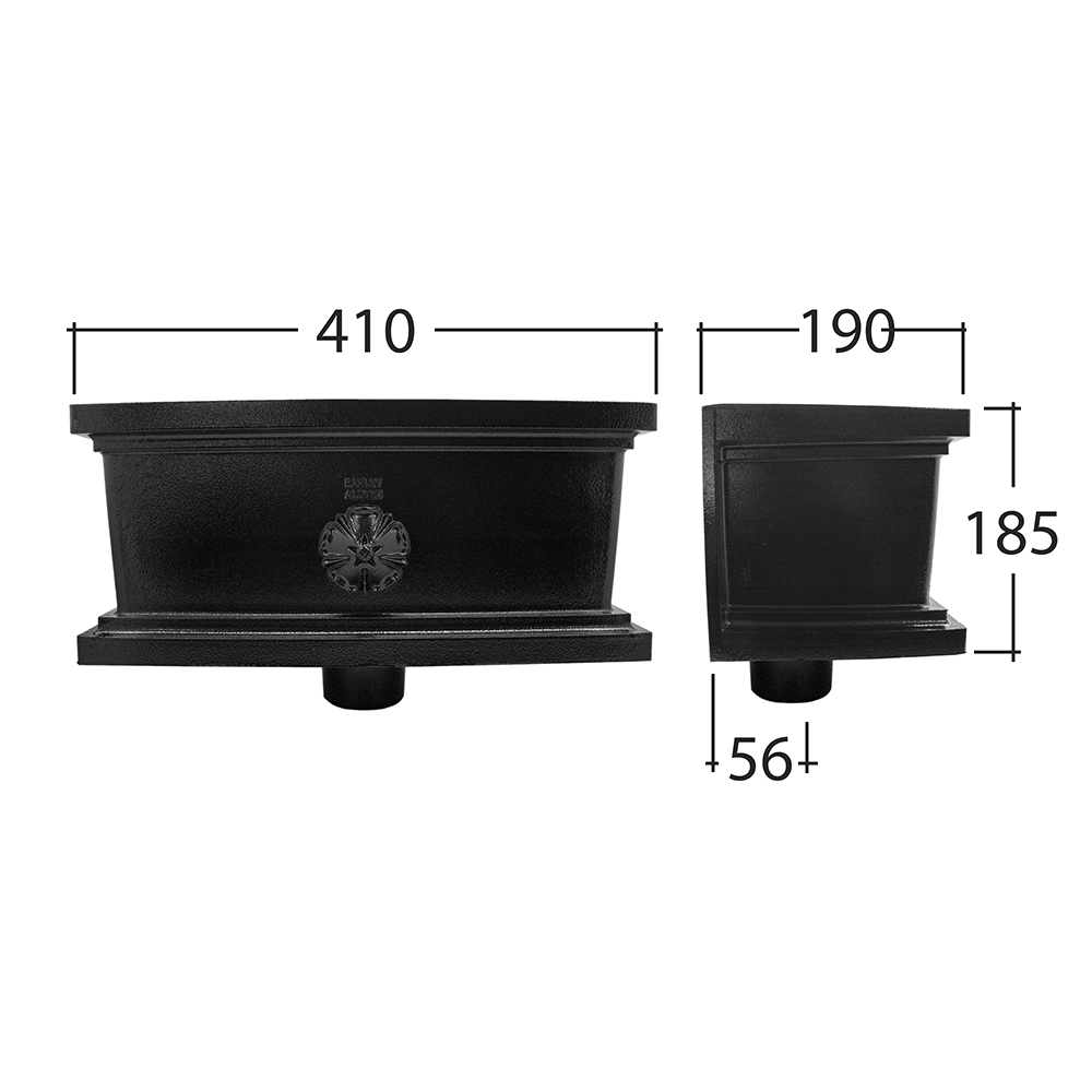 102mm Square Ornamental Hopper Head